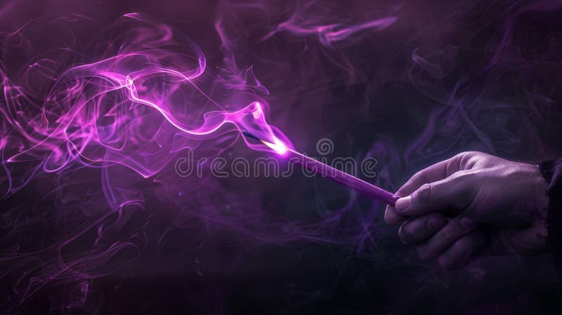 A Magic Wand in the Process of Casting a Spell, Creating a Magical ...