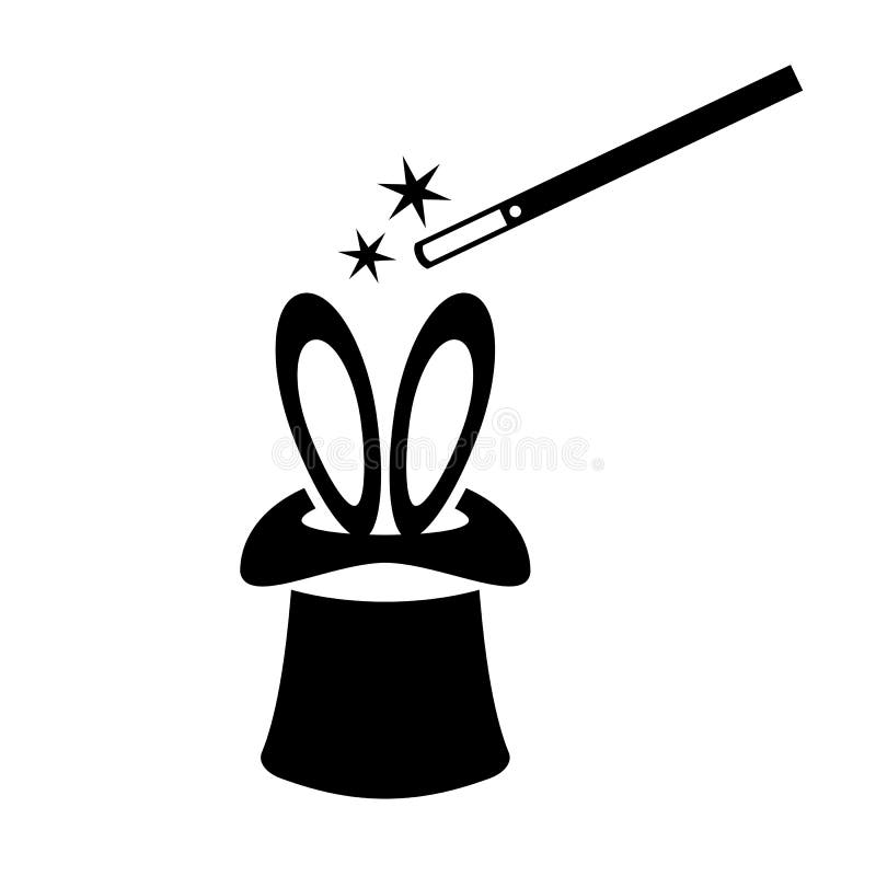 Magic Wand and Rabbit Vector Icon Stock Vector - Illustration of marvel ...