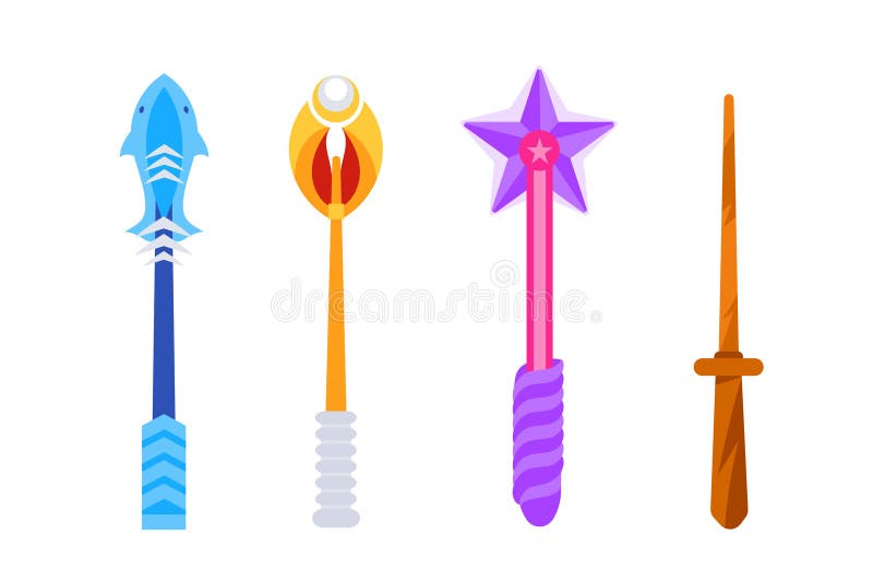 Magic Wand Set. Wooden Sticks with Crystals for Magical Tricks and ...