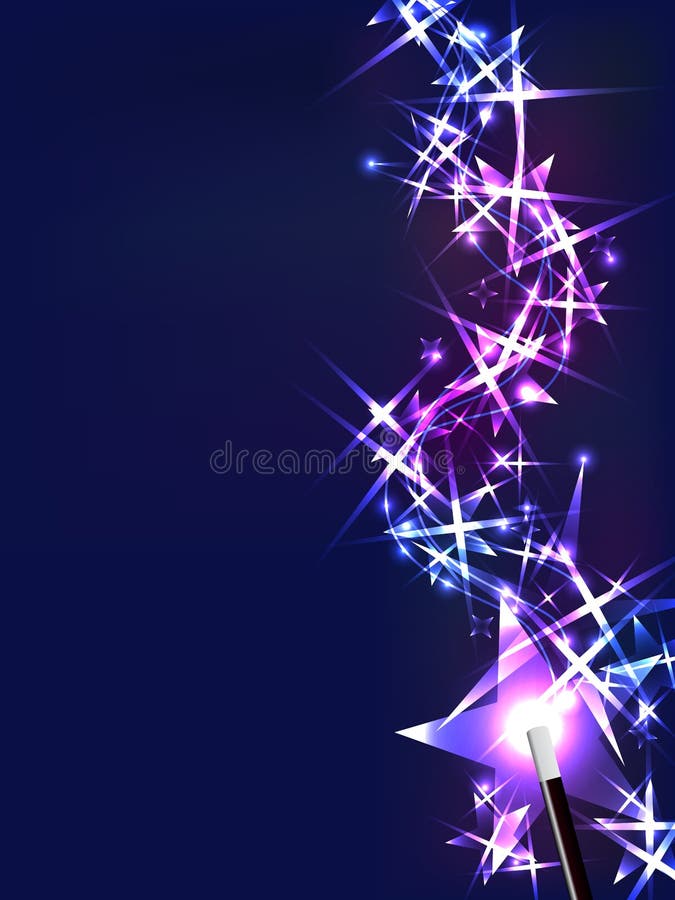 Magic Wand Side Vertical RGB Stock Vector - Illustration of flash ...
