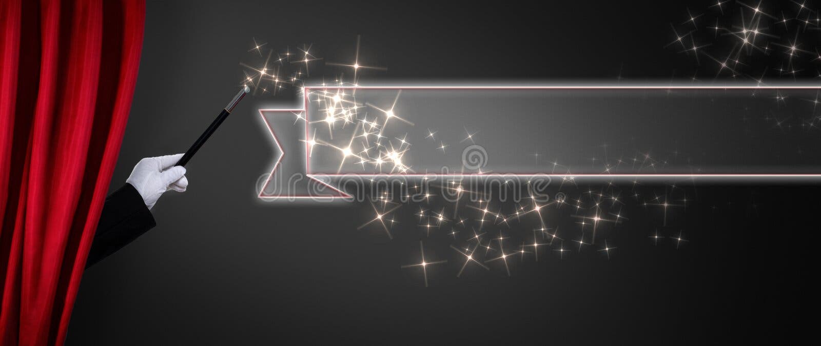 High Contrast Image of Magician Hand with Magic Wand Stock Image ...