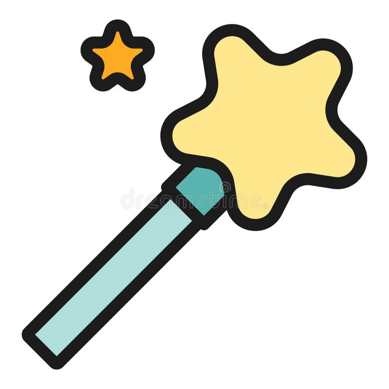Magic Wand Tool Icon Vector Flat Stock Illustration - Illustration of ...
