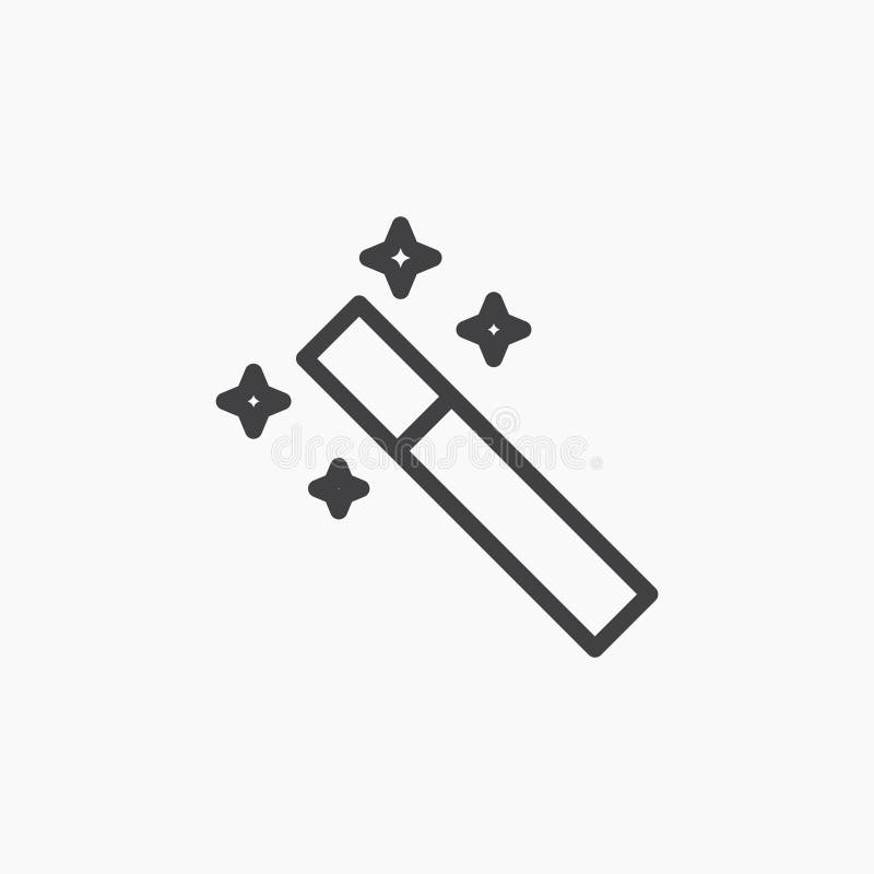 Magic wand vecor icon set stock vector. Illustration of simple - 340476300