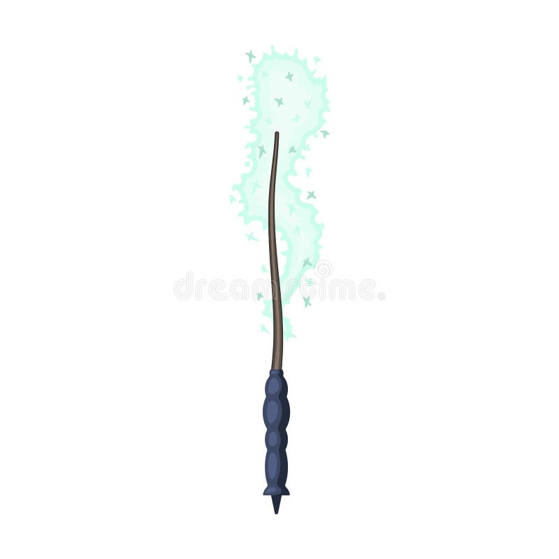 Magic Wand Isolated Cartoon Set Icon. Cartoon Vector Set Icon Wizard ...