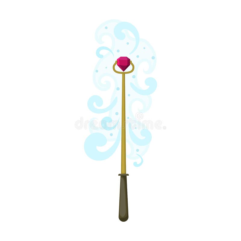 Magic Wand Isolated Cartoon Set Icon. Cartoon Vector Set Icon Wizard ...