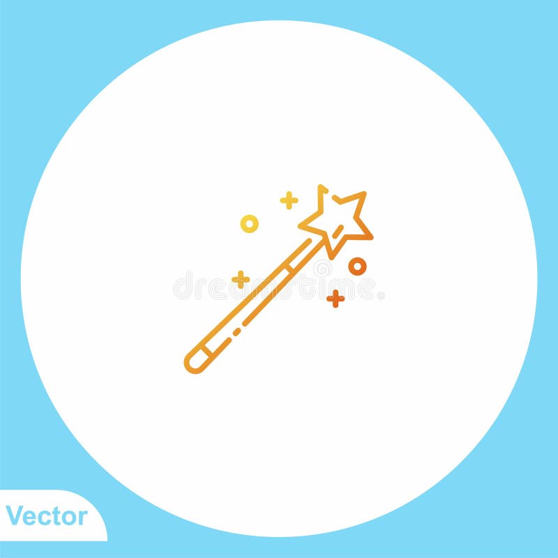 Magic Wand Vector Icon Sign Symbol Stock Illustration - Illustration of ...