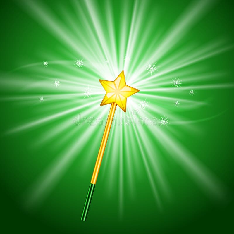 Magic Wand Realistic Design Concept Stock Vector - Illustration of ...