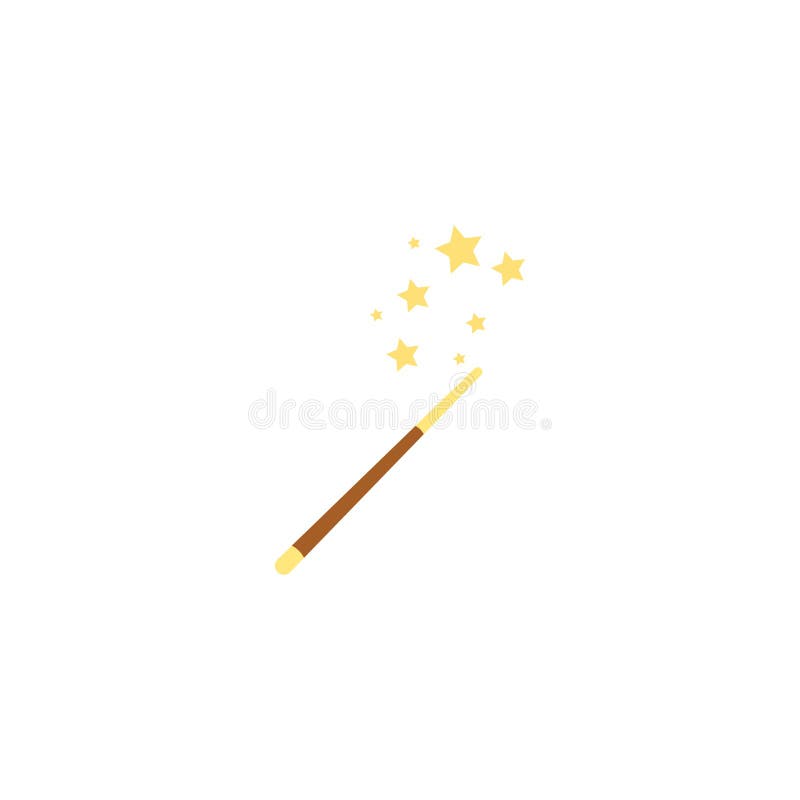 Magic Wand Vector Icon Symbol Isolated on White Background Stock Vector ...