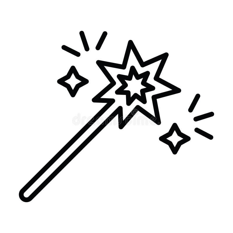 Magic Wand. Vector Illustration Decorative Design Stock Vector ...