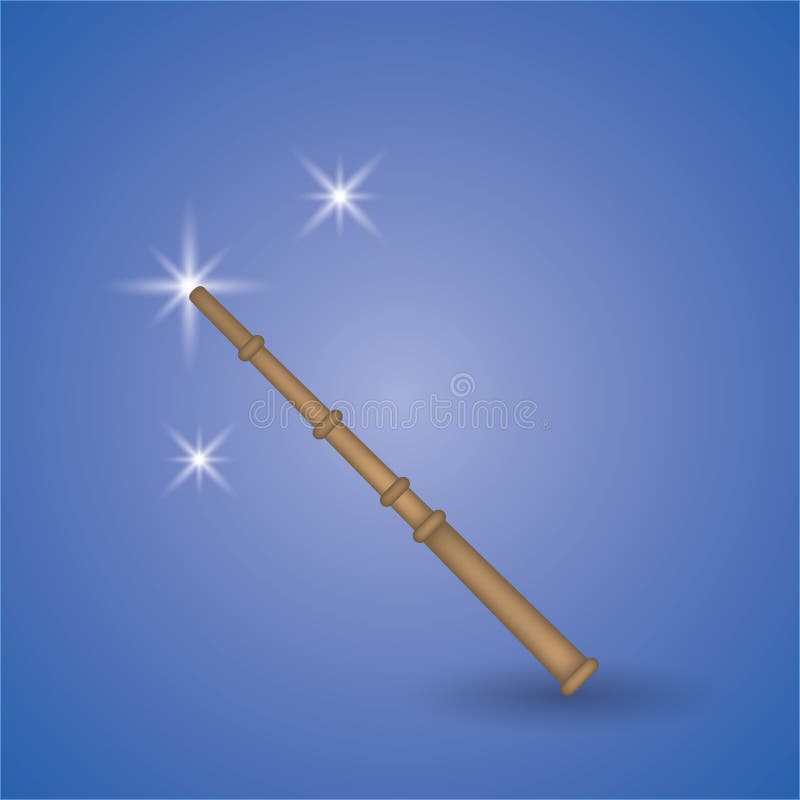 Magic Wand. Vector Illustration Decorative Design Stock Vector ...