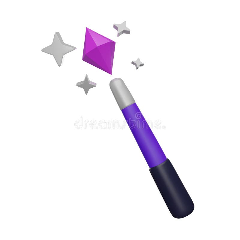 Magic Wand Web Designer Tool 3D Vector Stock Vector - Illustration of ...