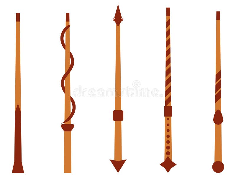 Magic Wands. Magic and Magical Objects. Wizard Tool. Vector Stock ...