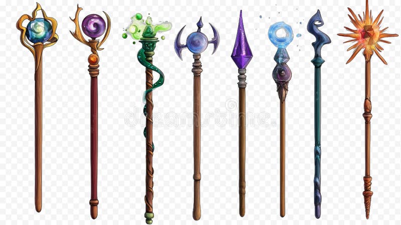 Magic Wands set stock image. Illustration of design - 341481981