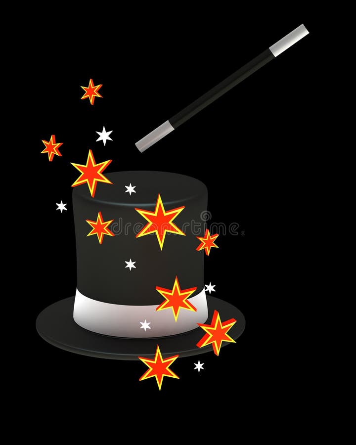 Magic and wealth hat stock illustration. Illustration of shiny - 23474259