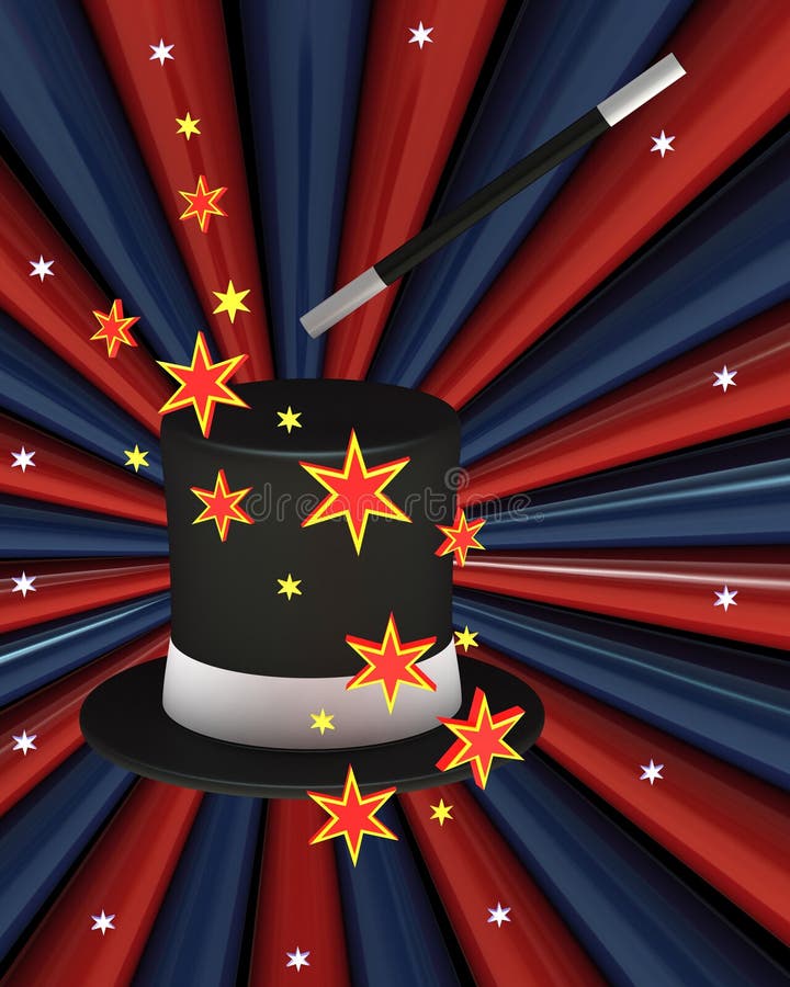 Magic and wealth hat stock illustration. Illustration of wand - 23474265