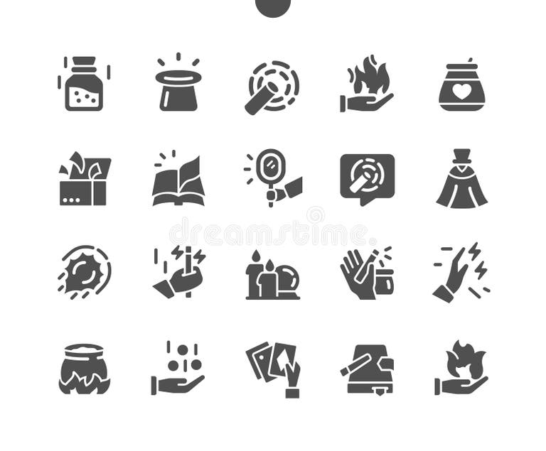 Magic Well-crafted Pixel Perfect Vector Solid Icons Stock Vector ...