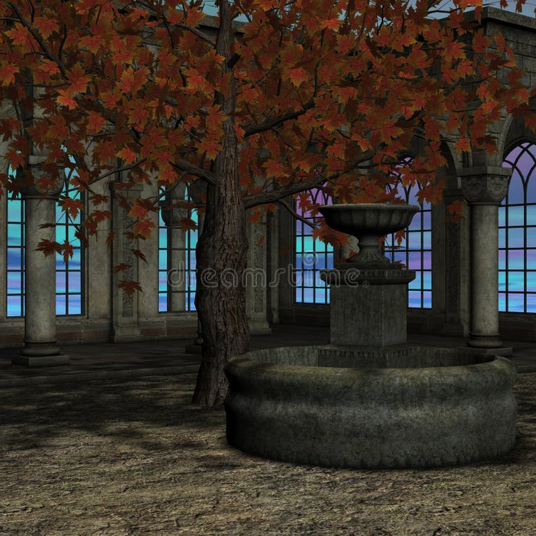 Magic Window in a Fantasy Setting Stock Illustration - Illustration of ...