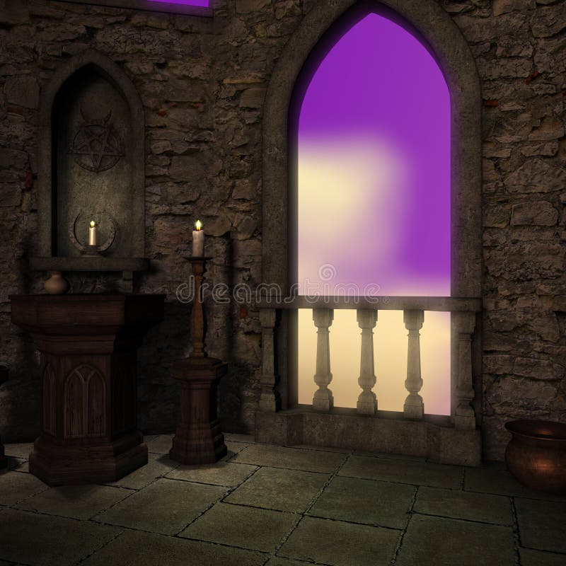 Magic Window in a Fantasy Setting Stock Illustration - Illustration of ...