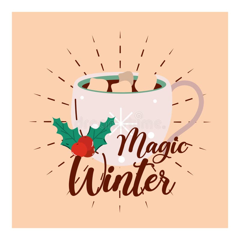 Magic winter card stock illustration. Illustration of vector - 235915094