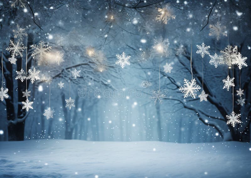 The Magic of Winter Nights stock illustration. Illustration of ...