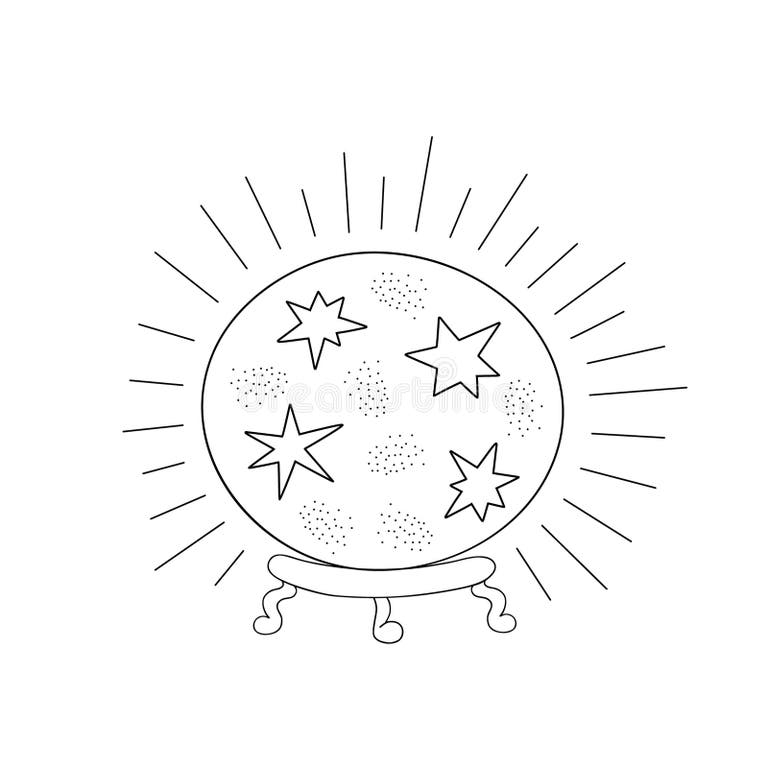 Magic Witch Globe Esoteric Fortune Teller Crystal Ball for Predicting ...