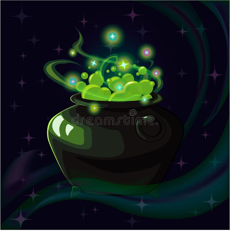 Magic witch pot stock vector. Illustration of isolated - 94514450