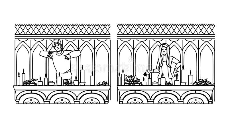 Black Magic Altar Stock Illustrations – 508 Black Magic Altar Stock ...