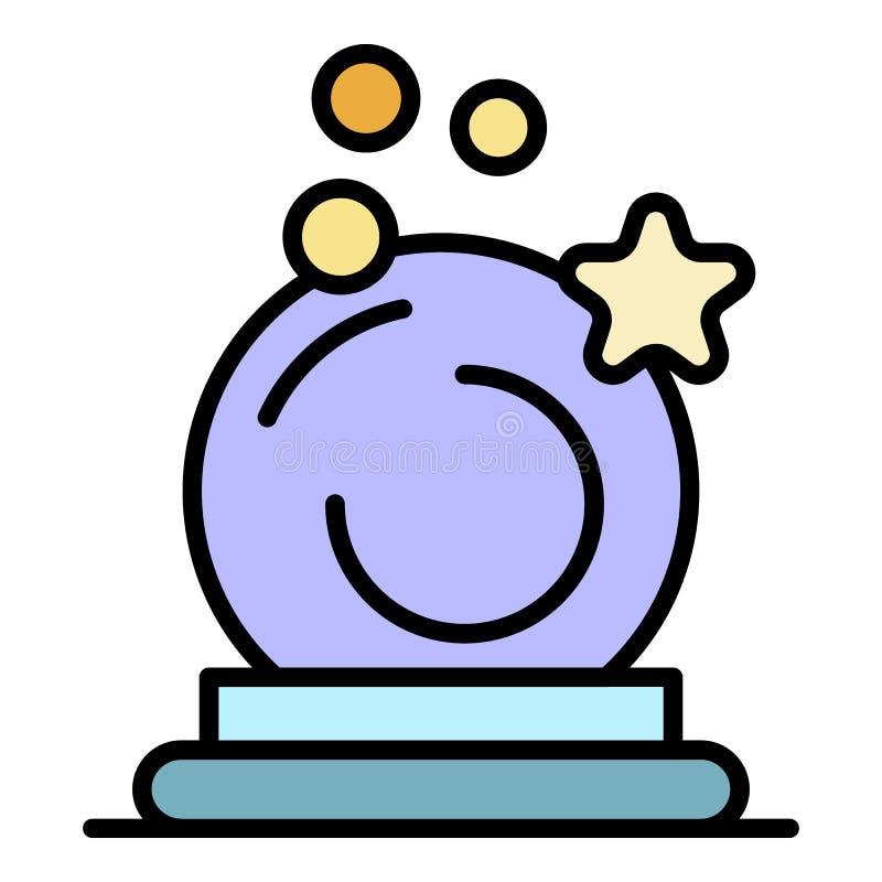Magic Wizard Ball Icon Color Outline Vector Stock Vector - Illustration ...