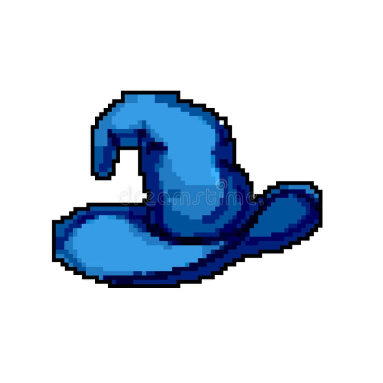 Magic Wizard Hat Game Pixel Art Vector Illustration Stock Vector ...