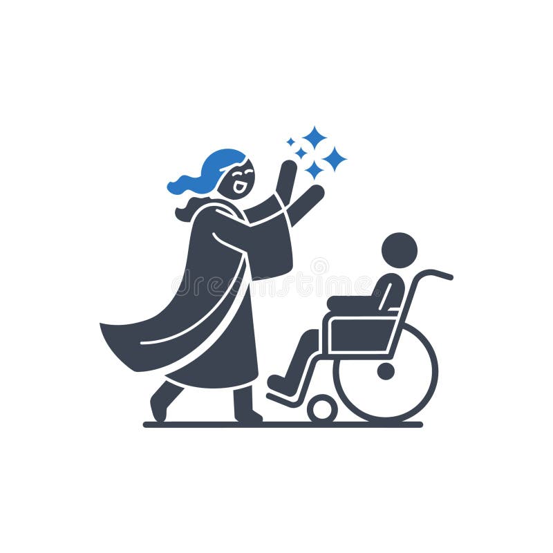 Magic Woman Healing Icon stock illustration. Illustration of magic ...