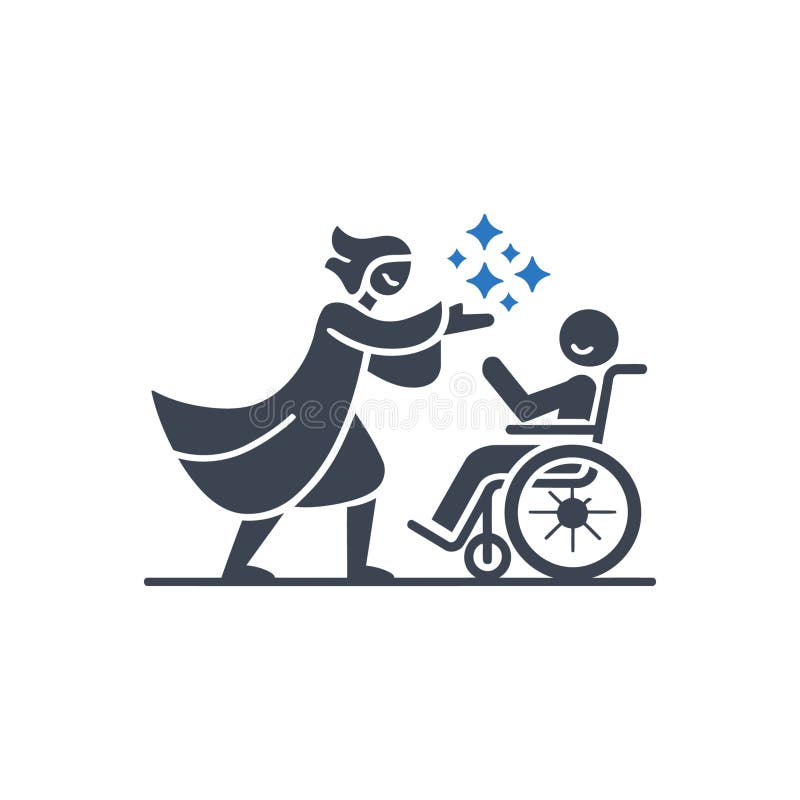 Magic Woman Helping Icon stock illustration. Illustration of assistance ...