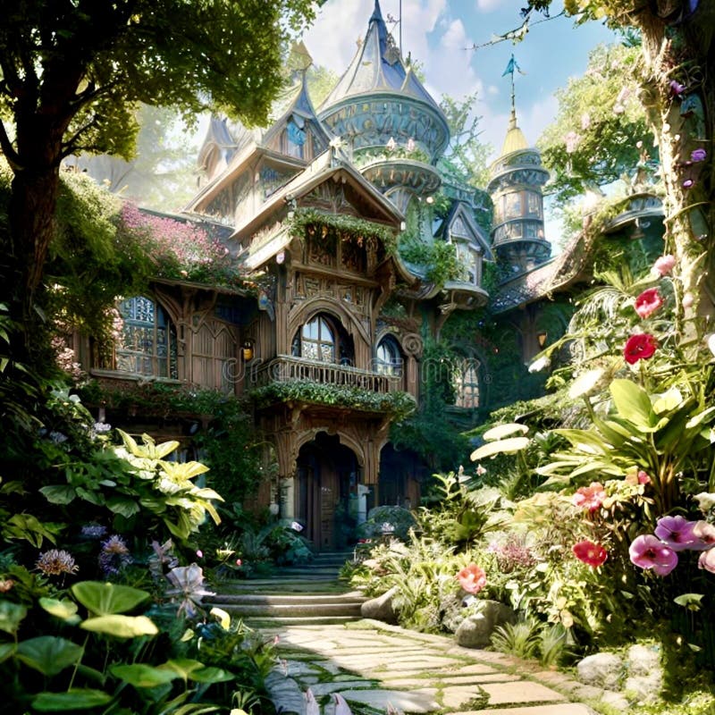 Magic world of fairy tales stock illustration. Illustration of ...