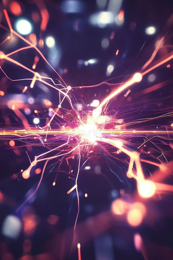 Magical Algorithm Visualization with Energy Effects Stock Illustration ...