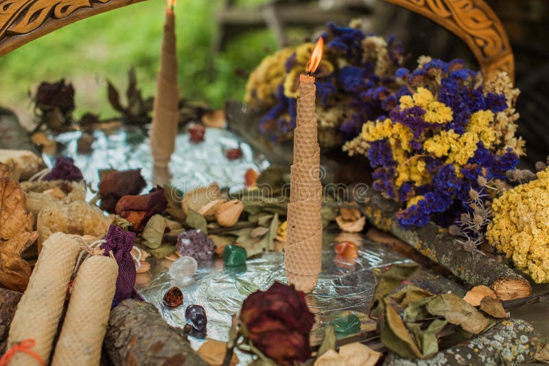 Magical Altar, Old Magic Concept Stock Photo - Image of energy ...