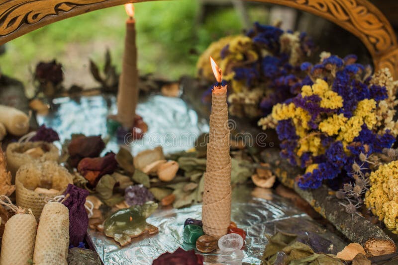 Magical Altar, Old Magic Concept Stock Photo - Image of fortune, black ...