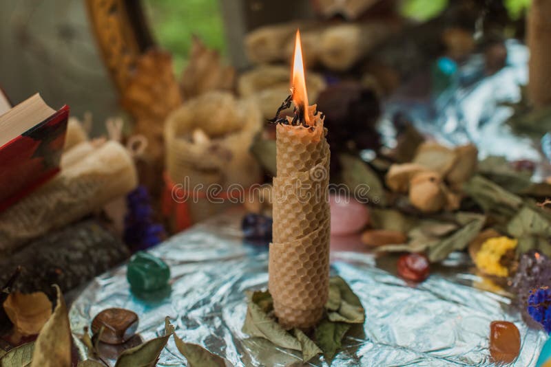 Magical Altar, Old Magic Concept Stock Image - Image of chakra ...