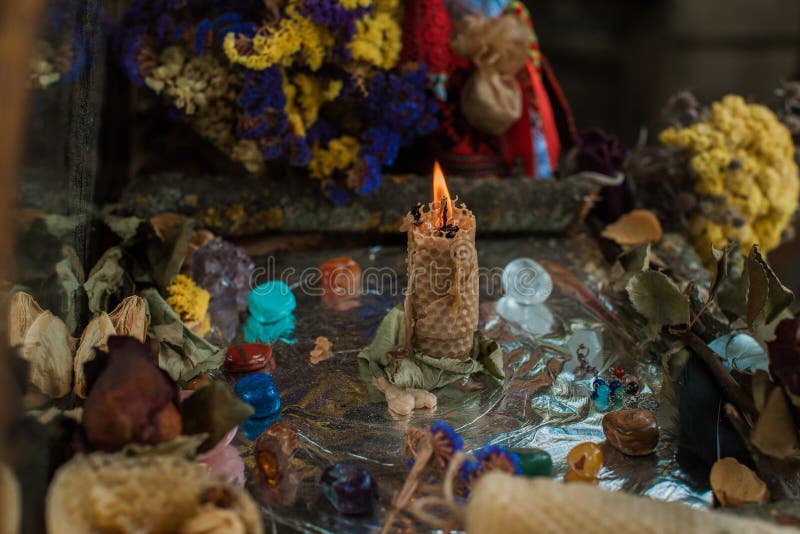 Magical Altar, Old Magic Concept Stock Photo - Image of chemistry ...