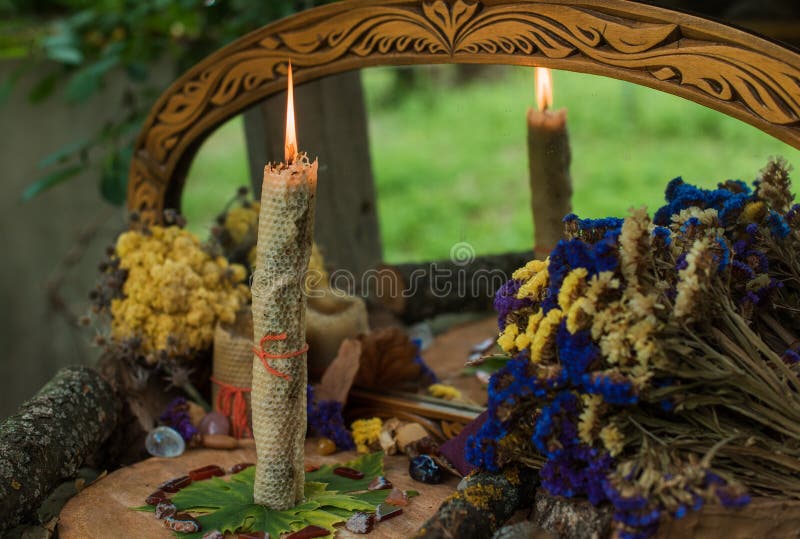 Magical Altar, Old Magic Concept Stock Image - Image of mystic, energy ...