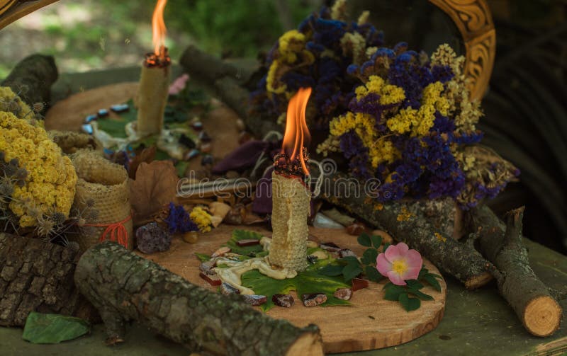 Magical Altar, Old Magic Concept Stock Image - Image of medicine ...