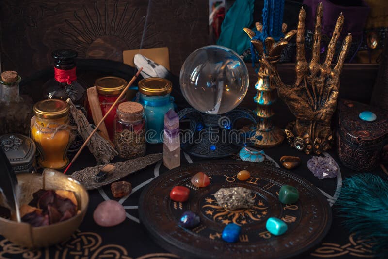 Magical Altar, Old Magic Concept, Spells and Prediction Concept Stock ...