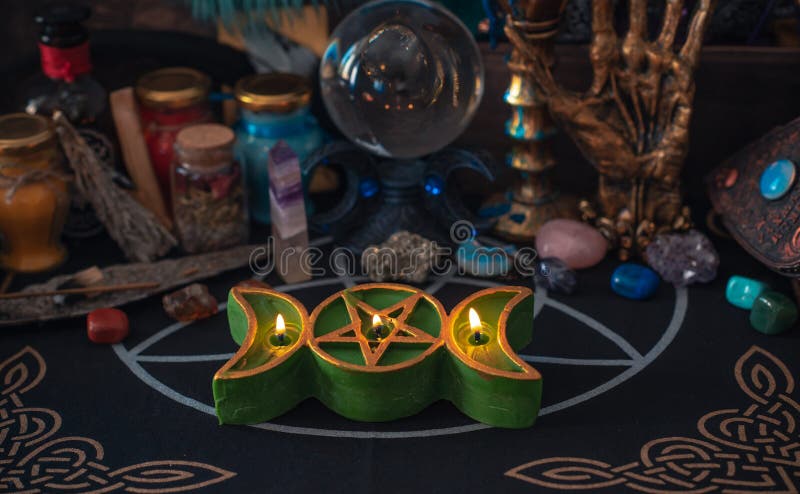 Magical Altar, Old Magic Concept, Spells and Prediction Concept Stock ...