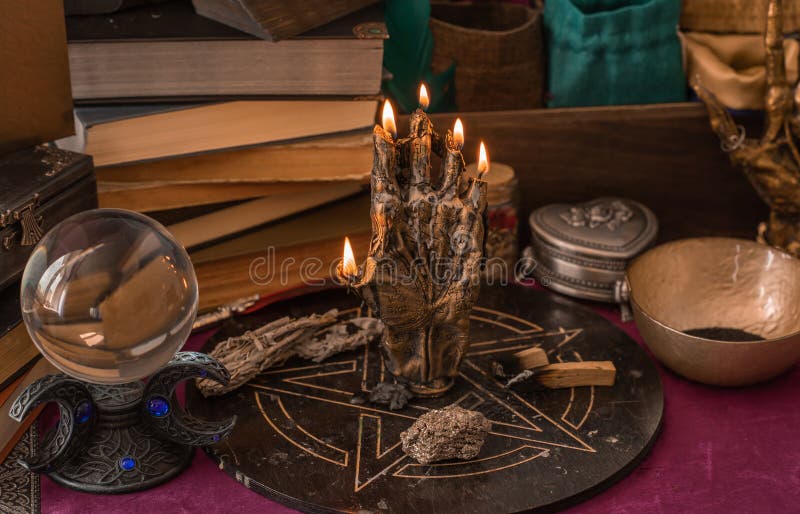 Magical Altar, Old Magic Concept, Spells and Prediction Concept Stock ...