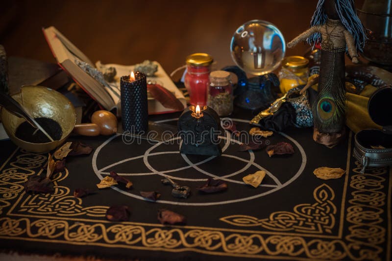 Magical Altar, Old Magic Concept, Spells and Prediction Concept Stock ...