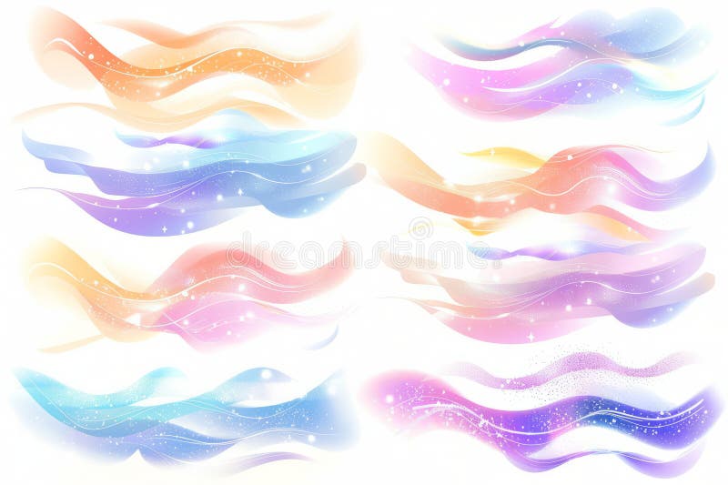 Magical Atmosphere, Filled with Rays of Light, Each with Its Own Wave ...