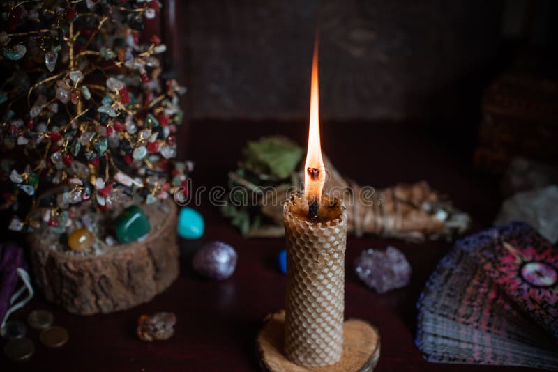 Magical Attributes, Old Magic Concept Stock Image - Image of fire ...