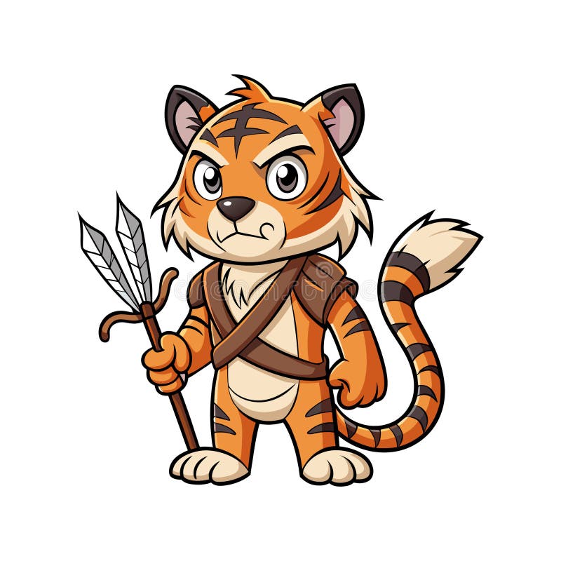 Magical Awake Tiger Cub Illustration Stock Vector - Illustration of ...