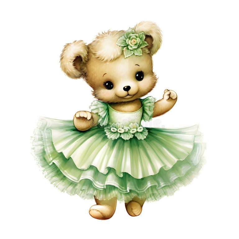Magical Bear Ballet Artwork Stock Image - Image of bouquet, childhood ...
