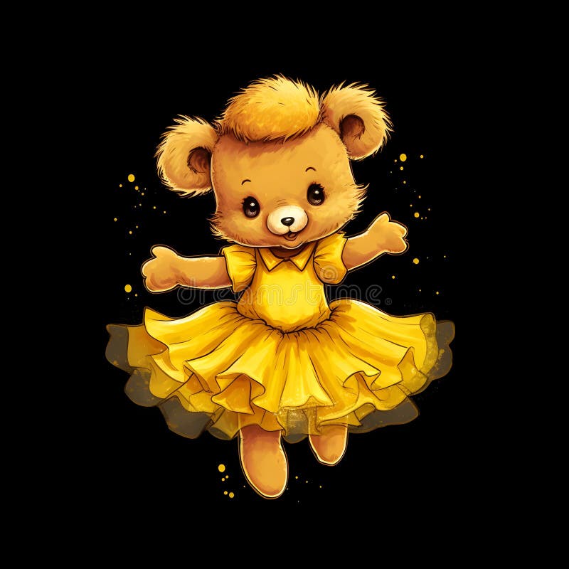 Magical bear tutu fantasy stock illustration. Illustration of paper ...