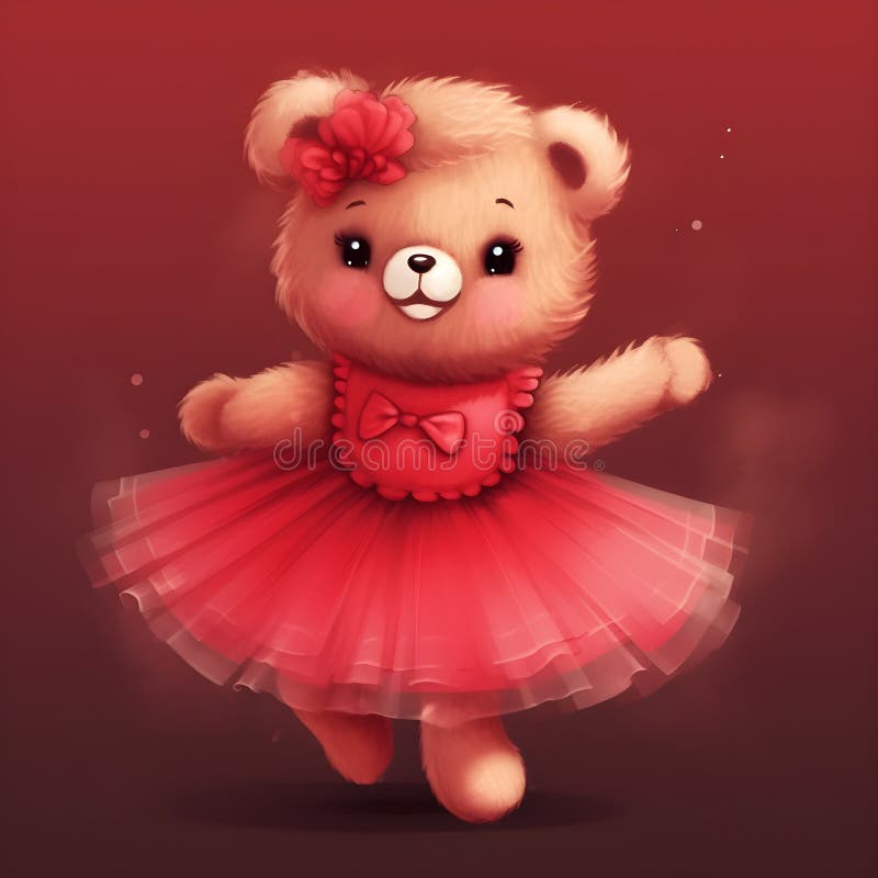 Magical bear tutu fantasy stock illustration. Illustration of doll ...