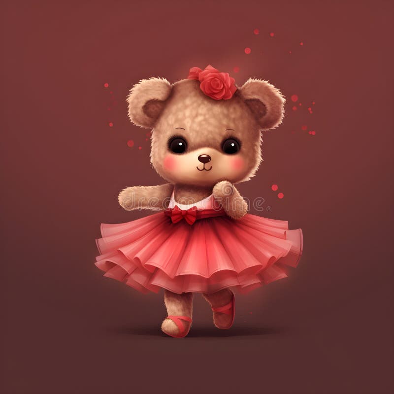 Magical bear tutu fantasy stock illustration. Illustration of balloon ...